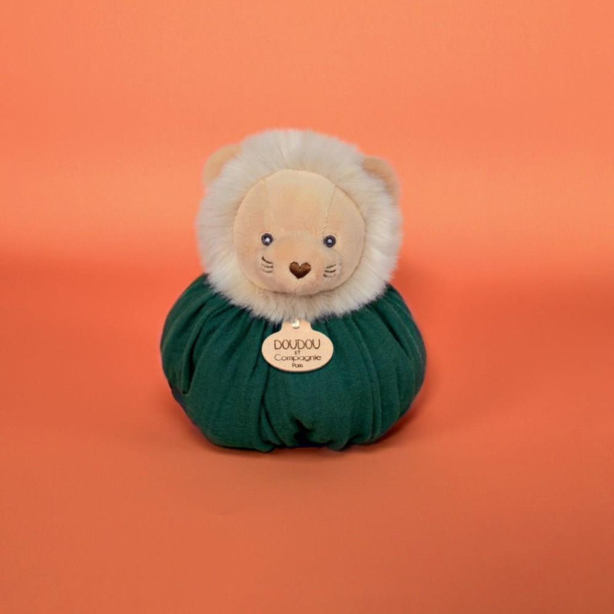 DOUDOU BOULE - Lion brodé et personnalisé