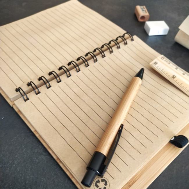 Bloc-notes en bambou personnalisé