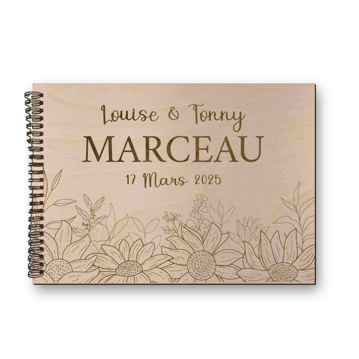 Livre d'or carnet ou album photo impression couleur feuillage