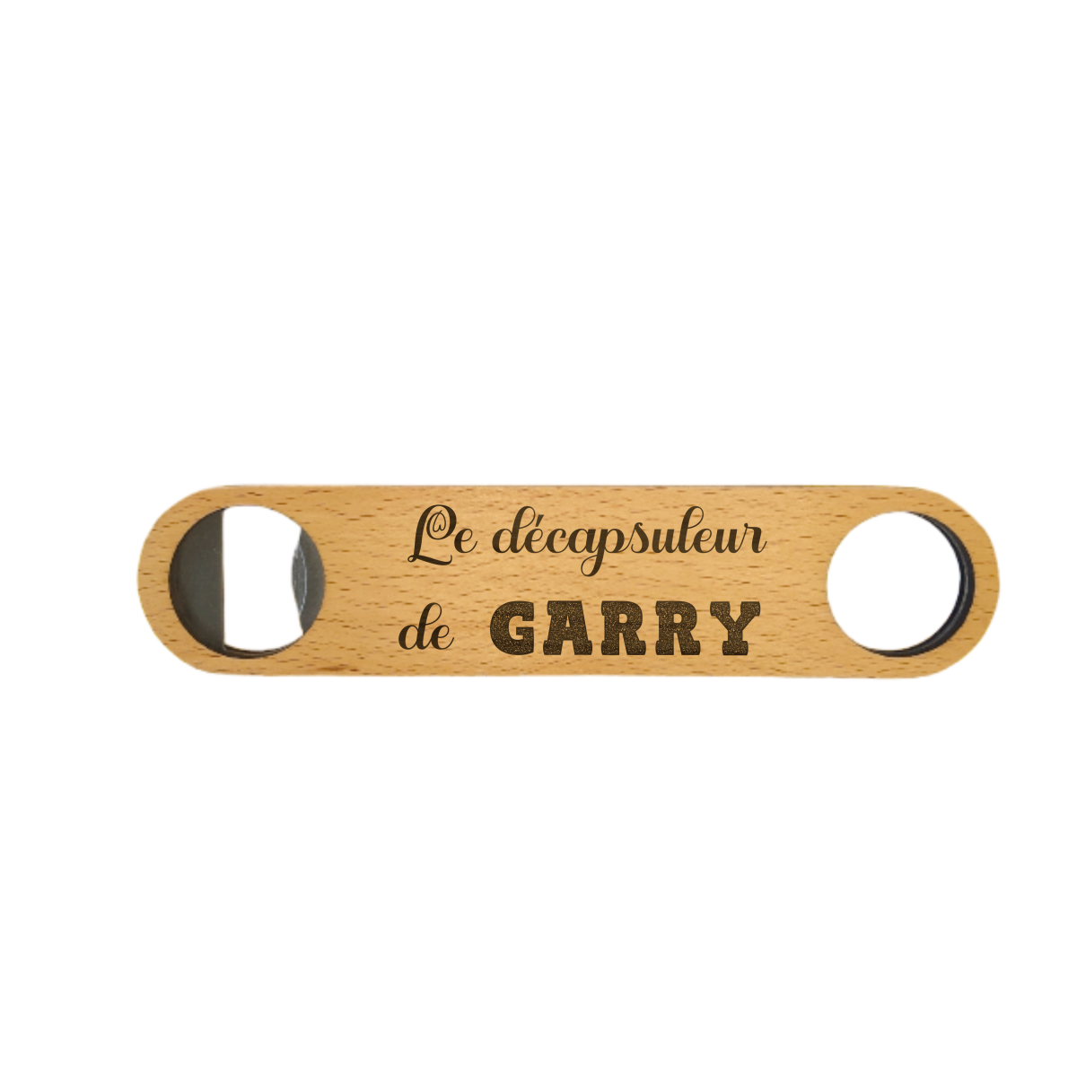 décapsuleur en bois personnalisé