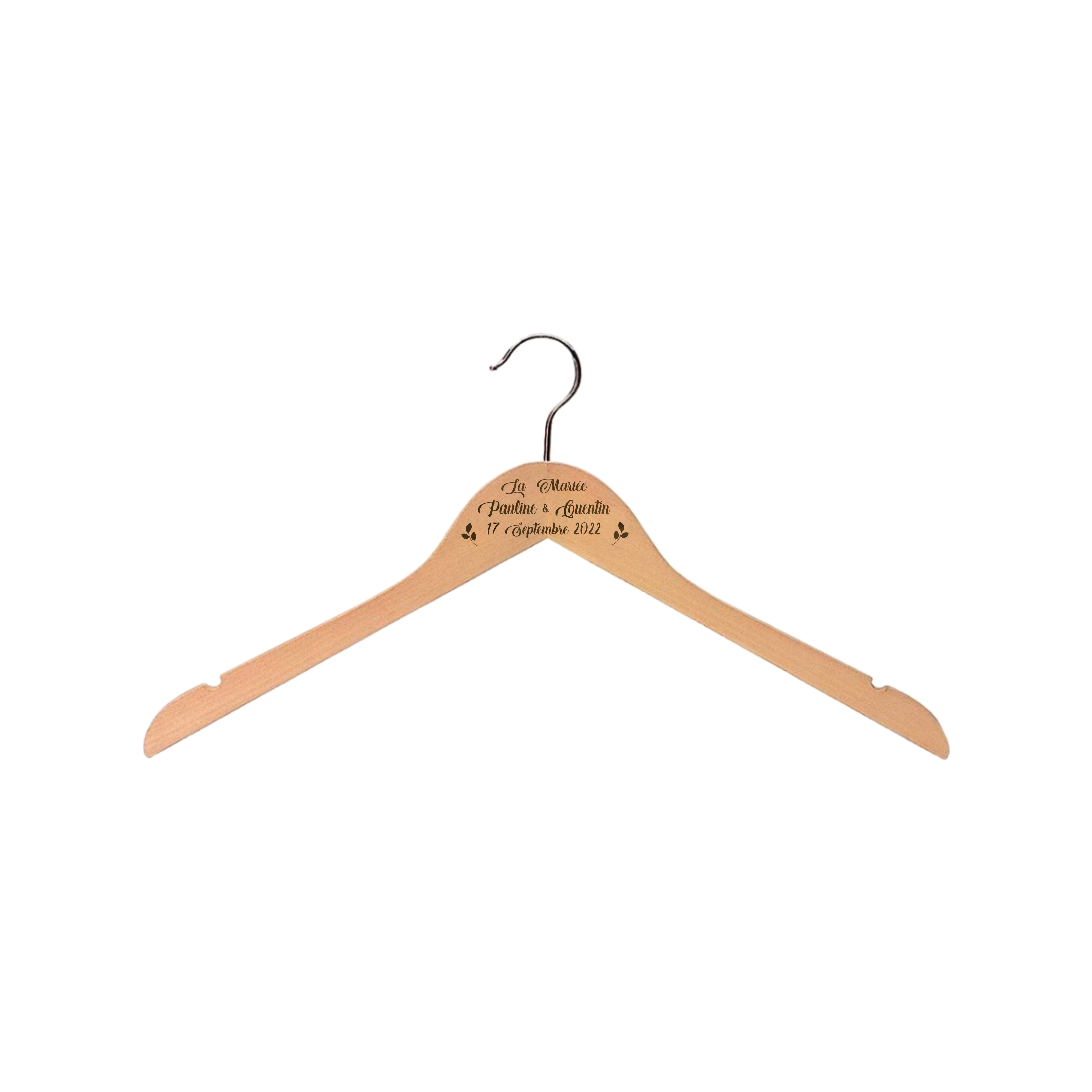 cintre mariage en bois à personnalisé