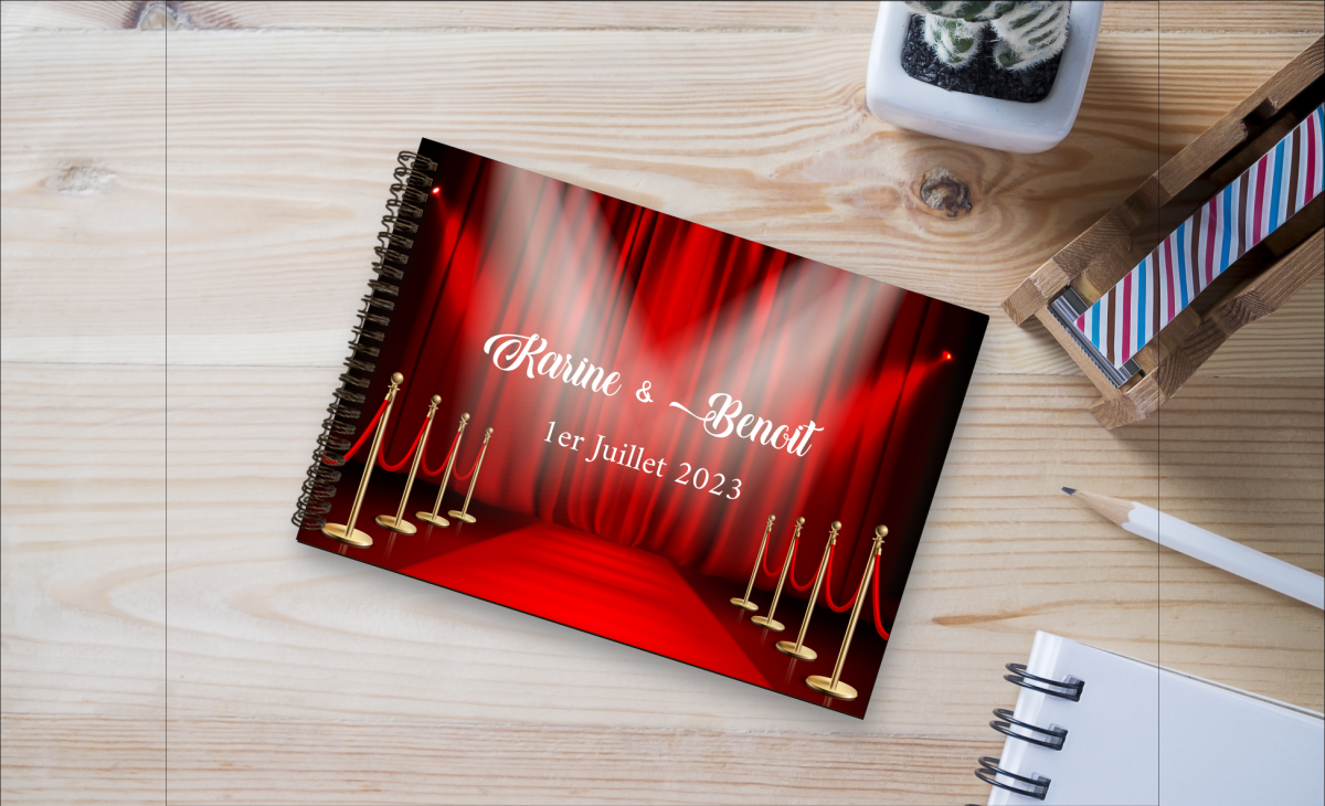 Livre d'or carnet ou album photo impression couleur feuillage