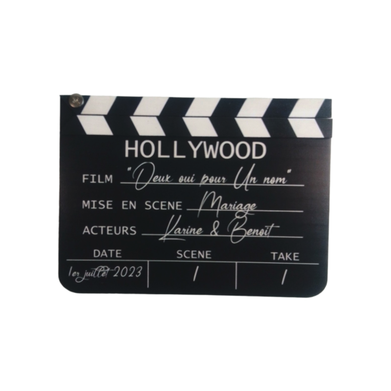 Clap de cinéma personnalisé